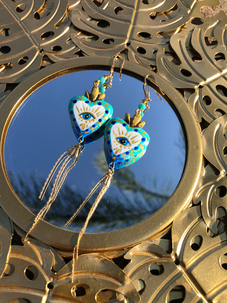 Arete Milagrito ojo azul– Edith Orozco