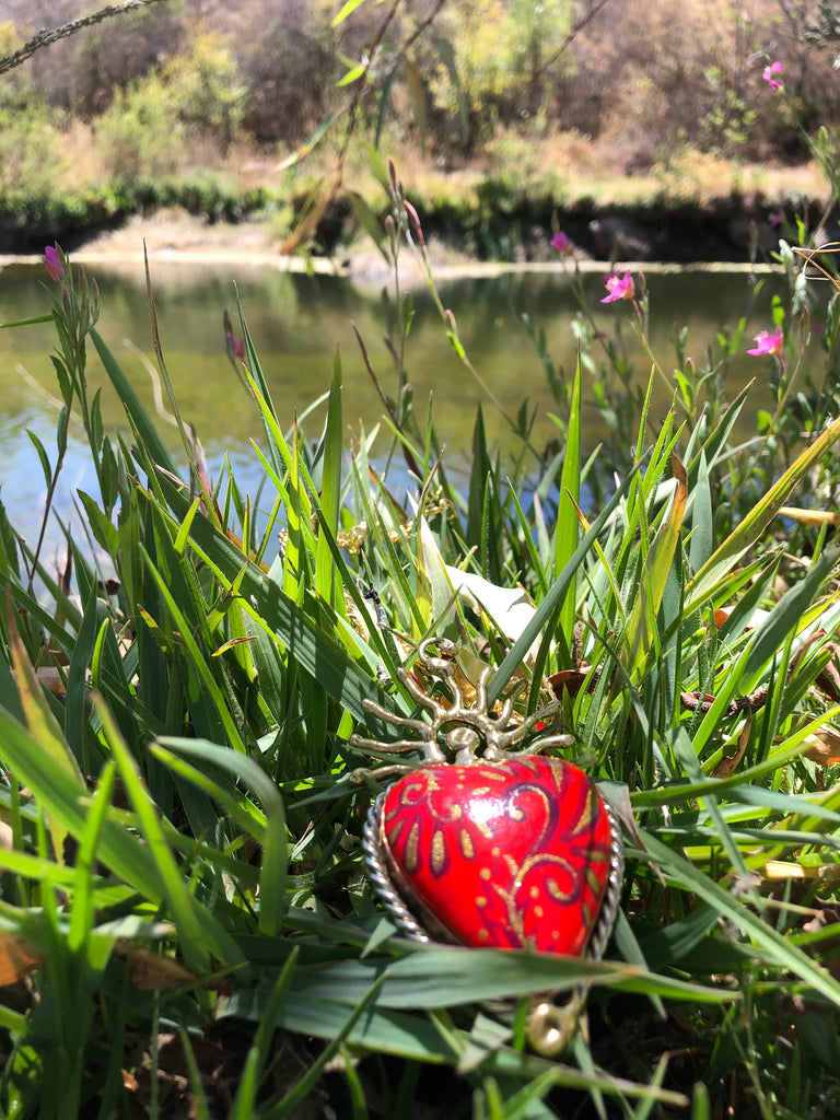 Collar Sagrado Sol rojo– Edith Orozco