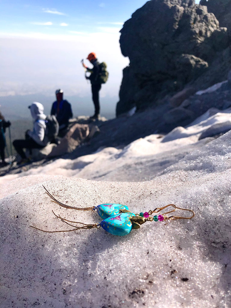 Arete milagrito colibrí azul– Edith Orozco
